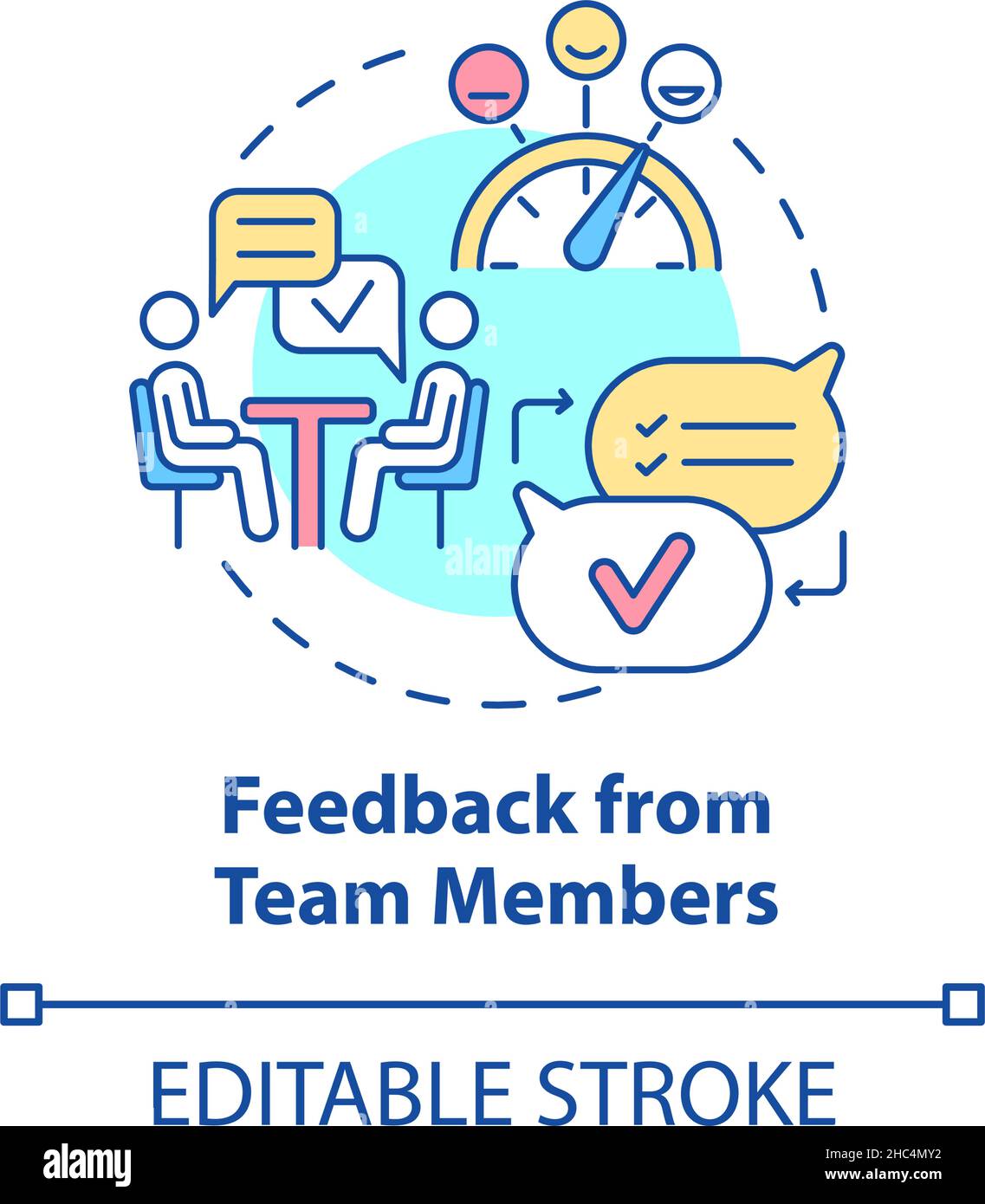 Feedback from team members concept icon Stock Vector Image & Art - Alamy