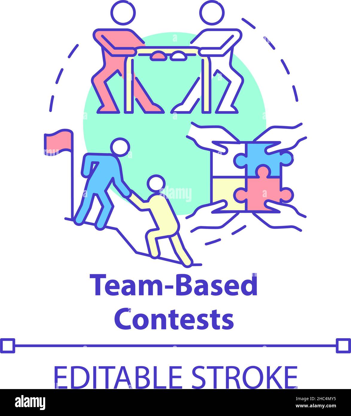 Team-based contests concept icon Stock Vector Image & Art - Alamy