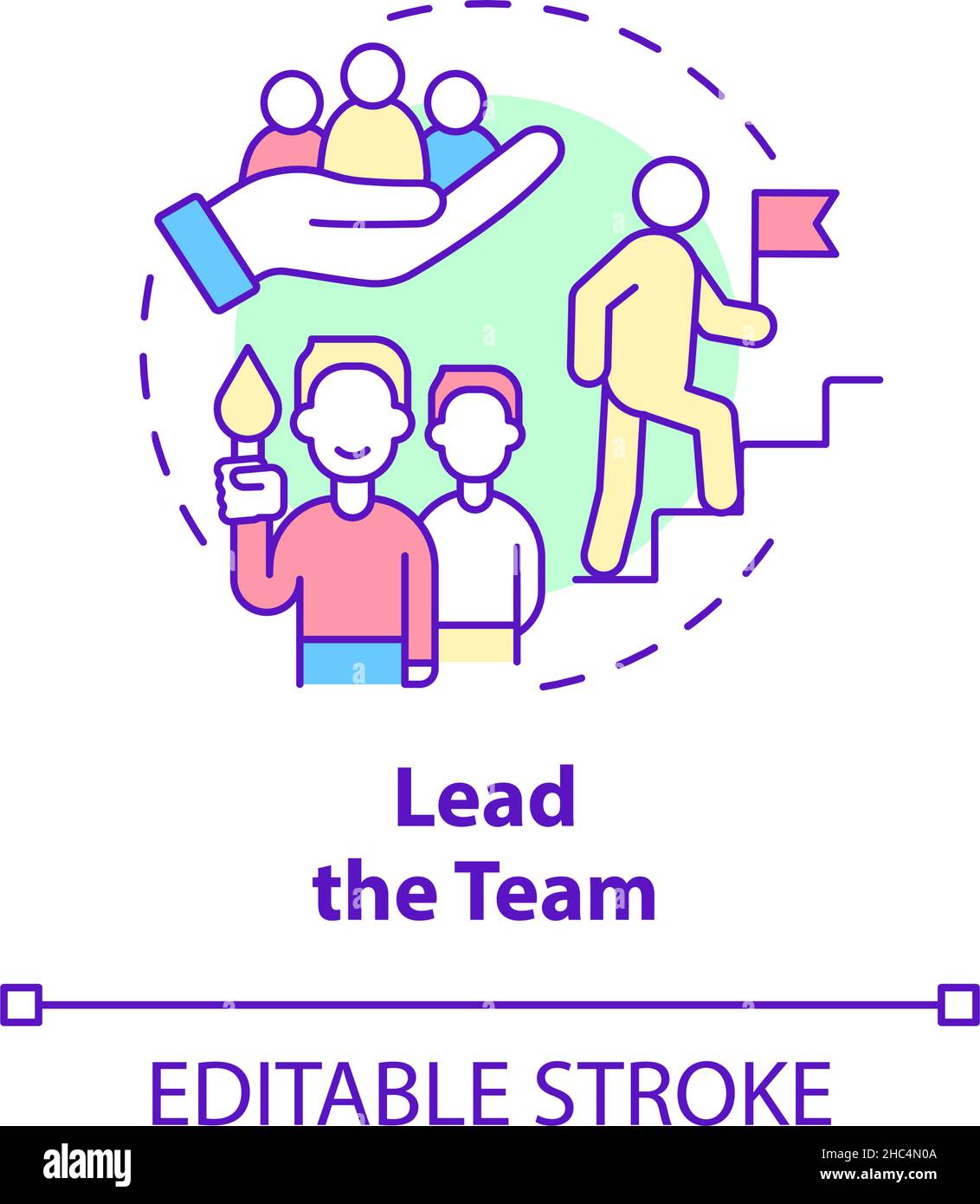 Lead team concept icon Stock Vector Image & Art - Alamy