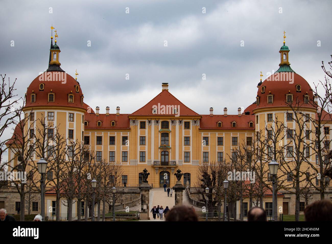 Beautiful view of the famous Moritzburg Castle in Saxony, Germany Stock ...