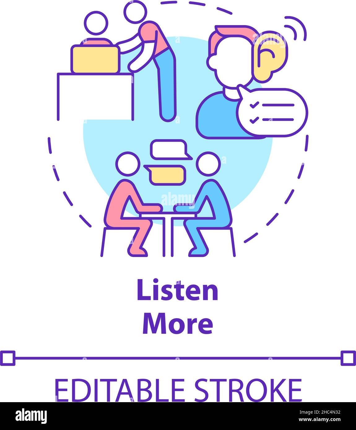 Listen more Stock Vector Images - Alamy