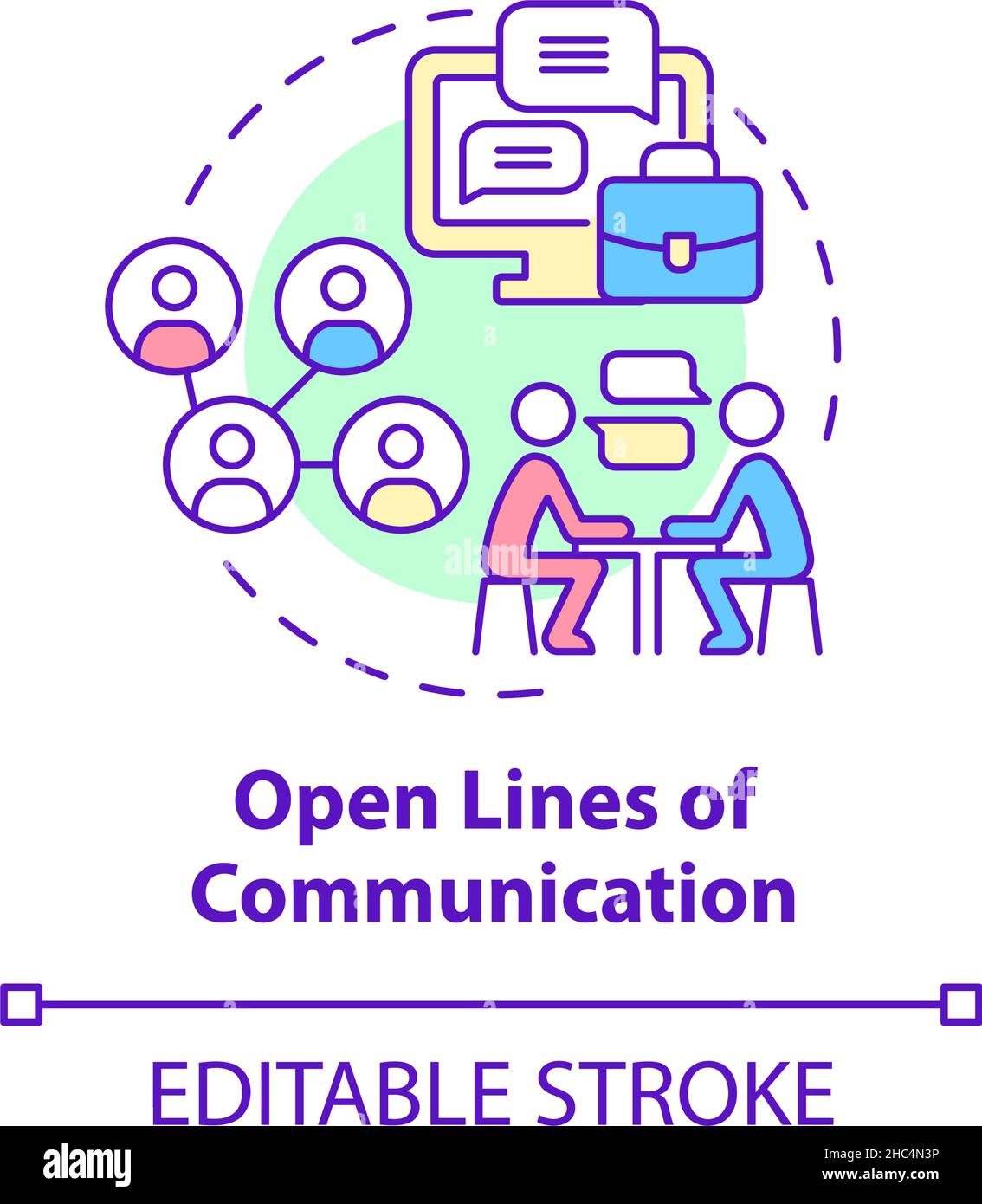 Open lines of communication concept icon Stock Vector Image & Art - Alamy