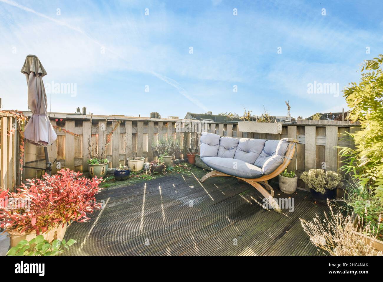 View of the beautiful veranda of the house Stock Photo - Alamy