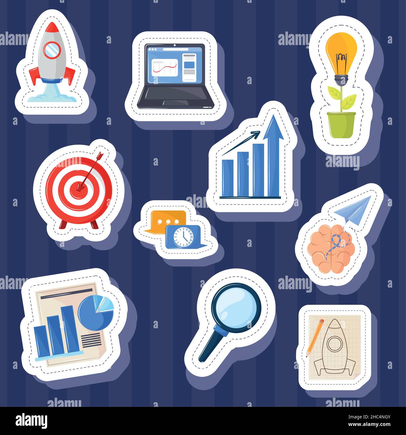 sticker icons startup Stock Vector Image & Art - Alamy
