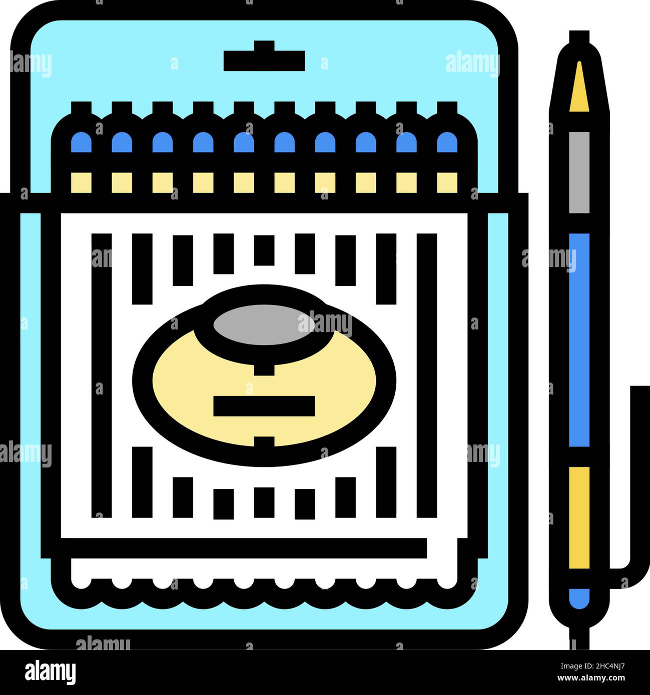 blue ballpoint pen color icon vector illustration Stock Vector Image ...