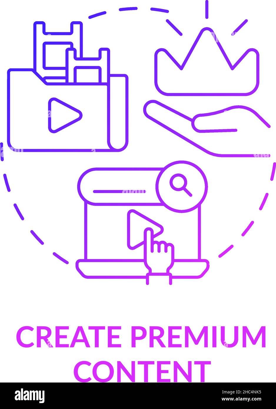 Create premium content purple gradient concept icon Stock Vector Image ... Create premium content purple gradient concept icon Stock Vector Image ...