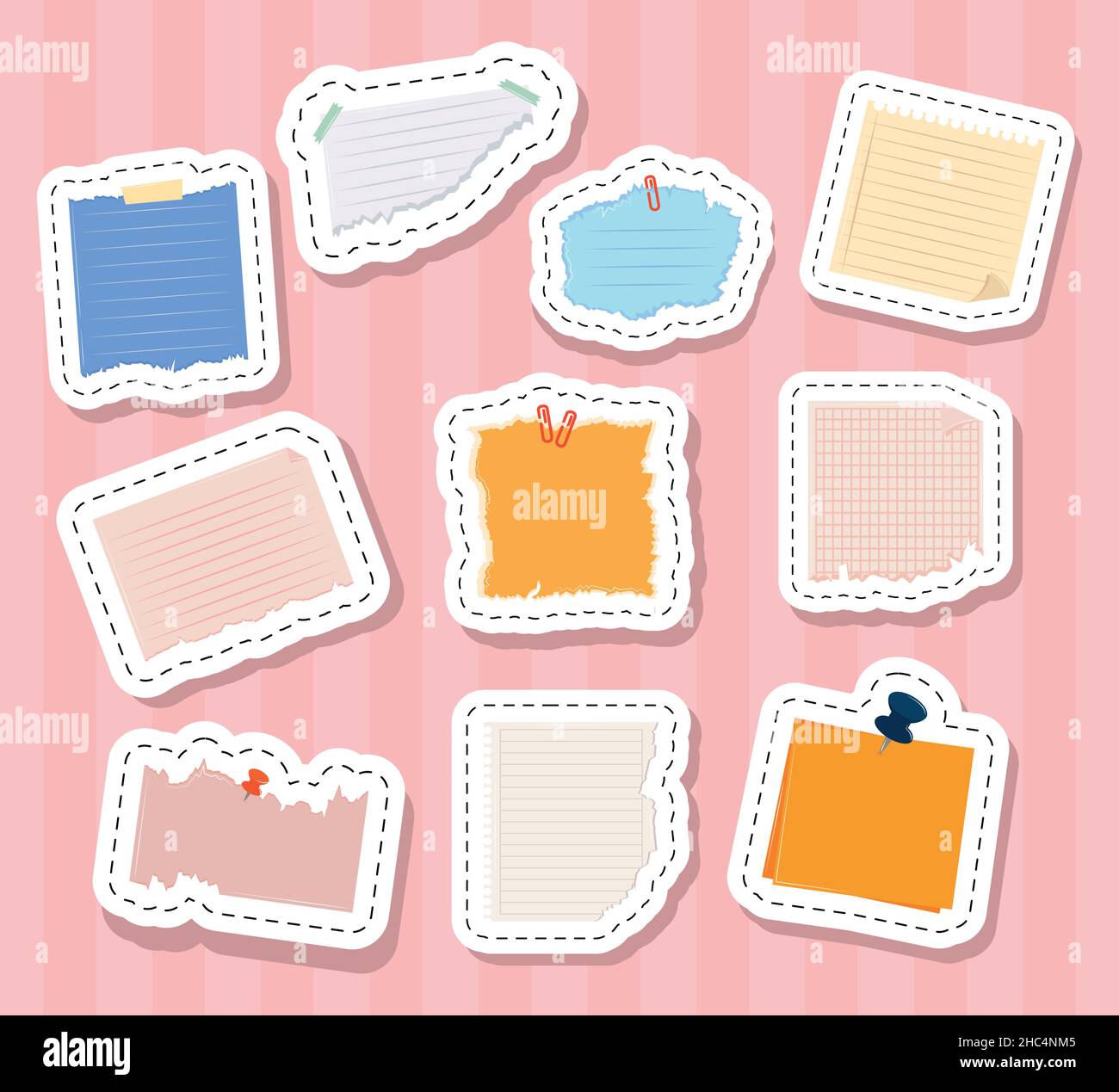 stickers of torn papers Stock Vector Image & Art - Alamy