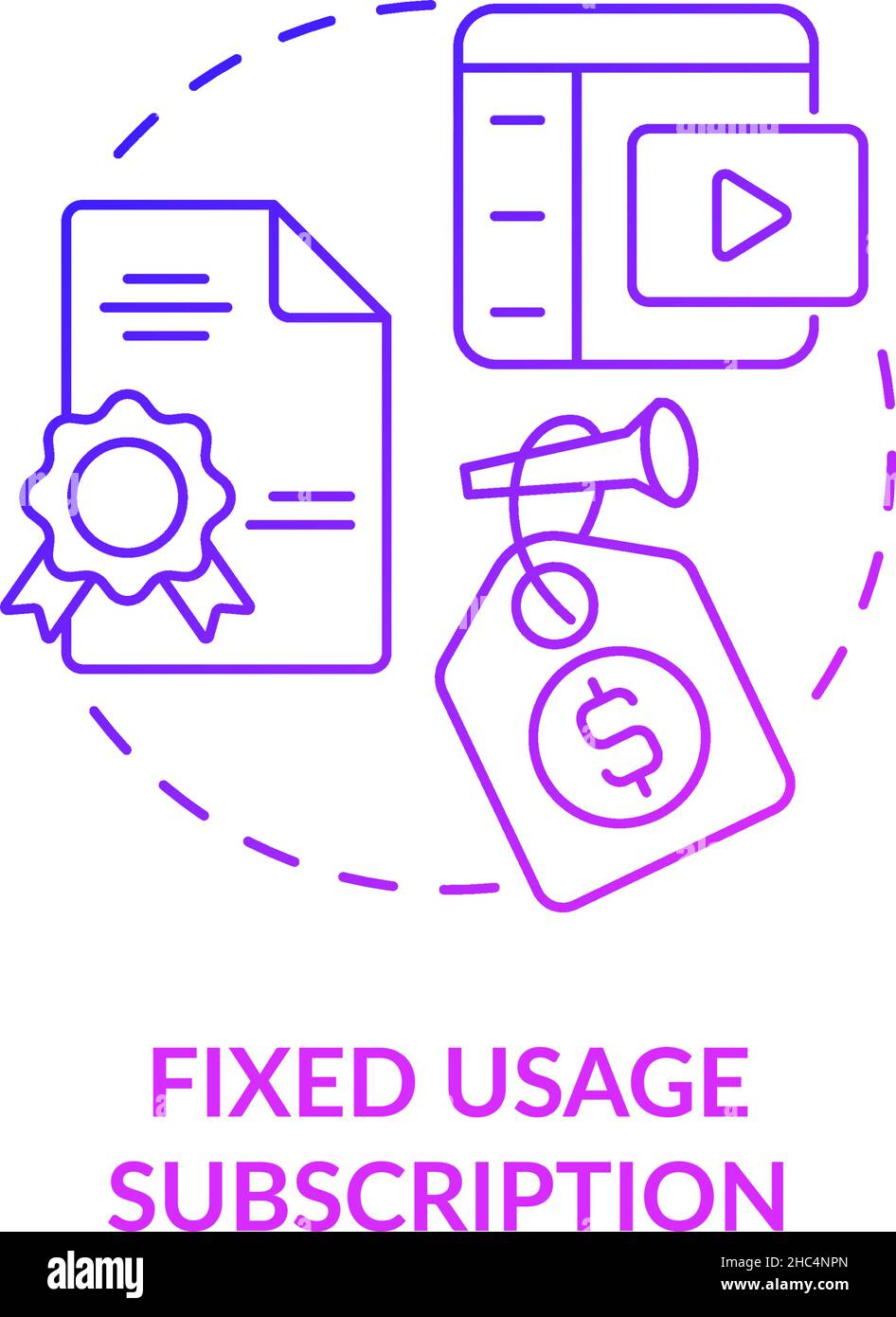 Fixed usage subscription purple gradient concept icon Stock Vector ... Fixed usage subscription purple gradient concept icon Stock Vector ...