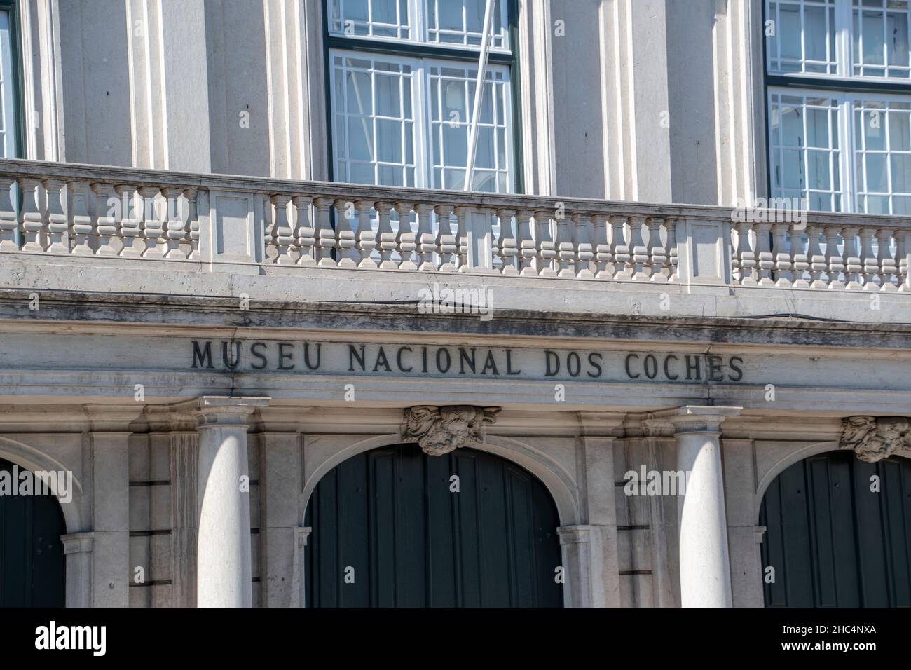 Landscape of Museu Nacional dos Coches Car museum in Lisbon Stock Photo ...