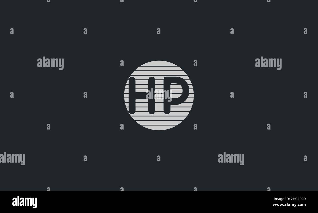 Initial letter HP uppercase modern logo design template elements ...