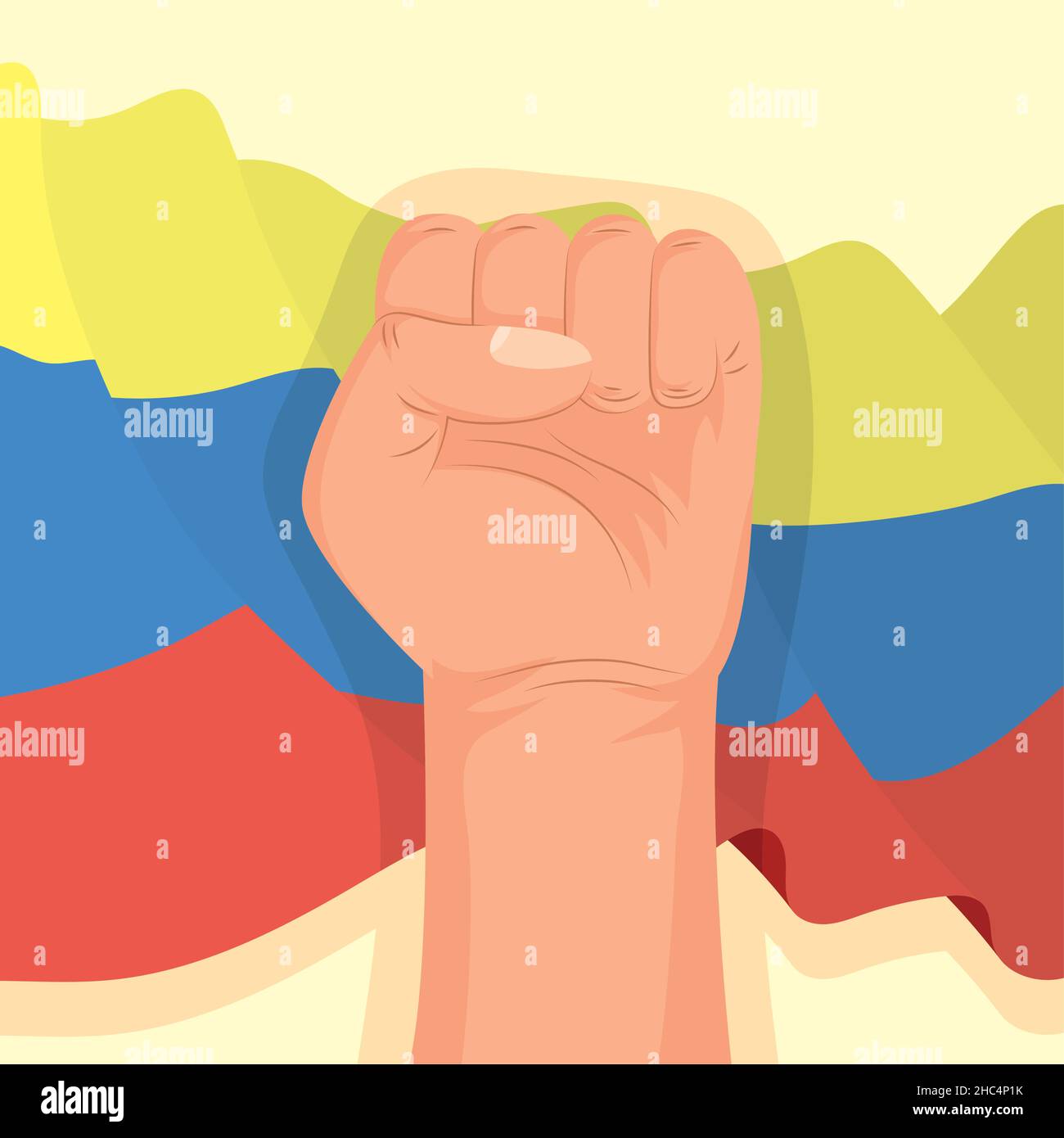 colombian hand fist with flag Stock Vector Image & Art - Alamy