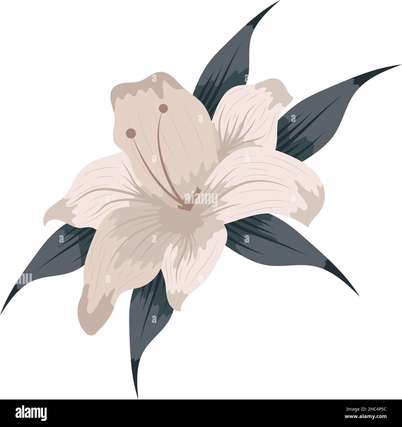 flower and leafs nature icon Stock Vector Image & Art - Alamy