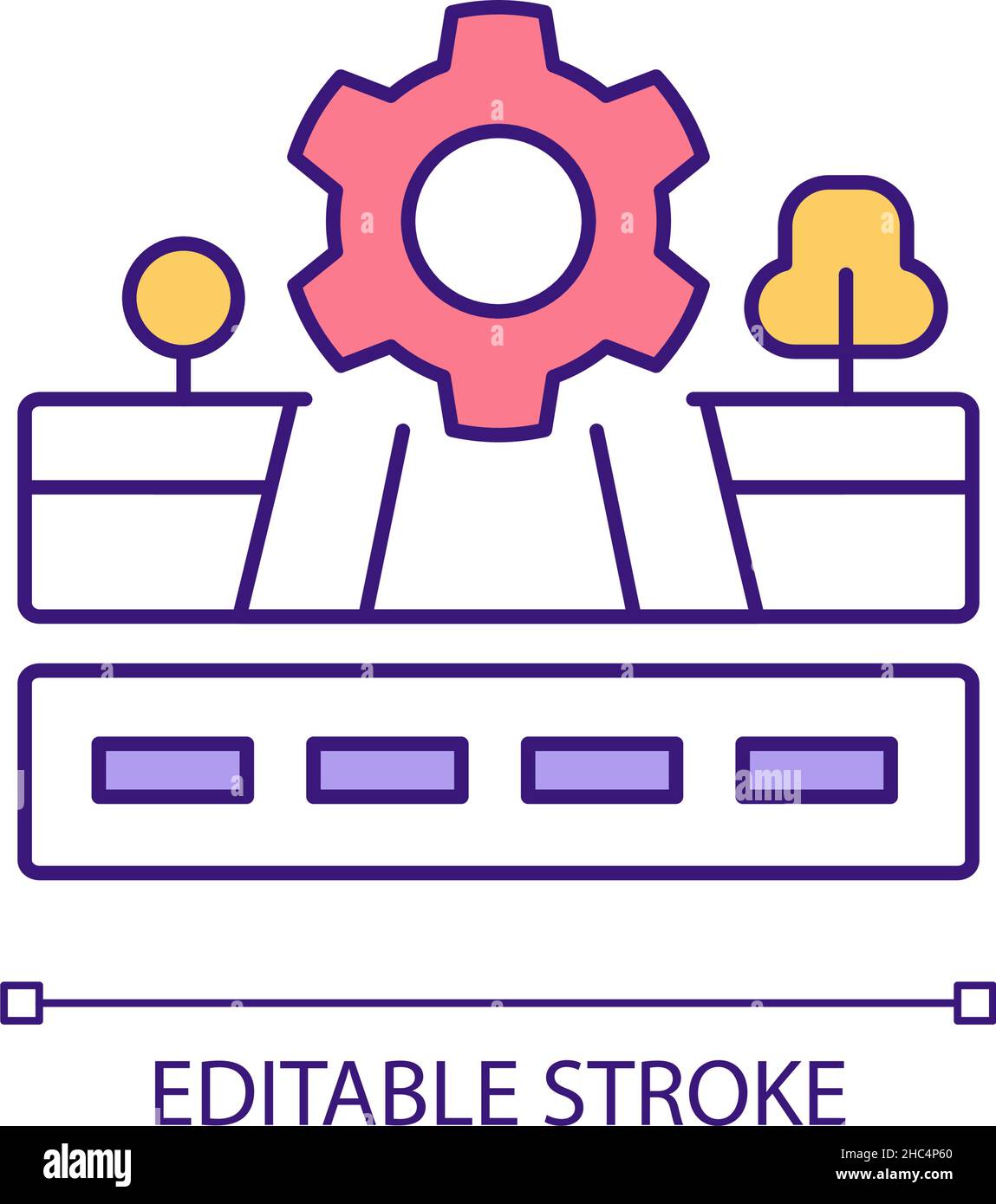 Improving city infrastructure RGB color icon Stock Vector Image & Art ...