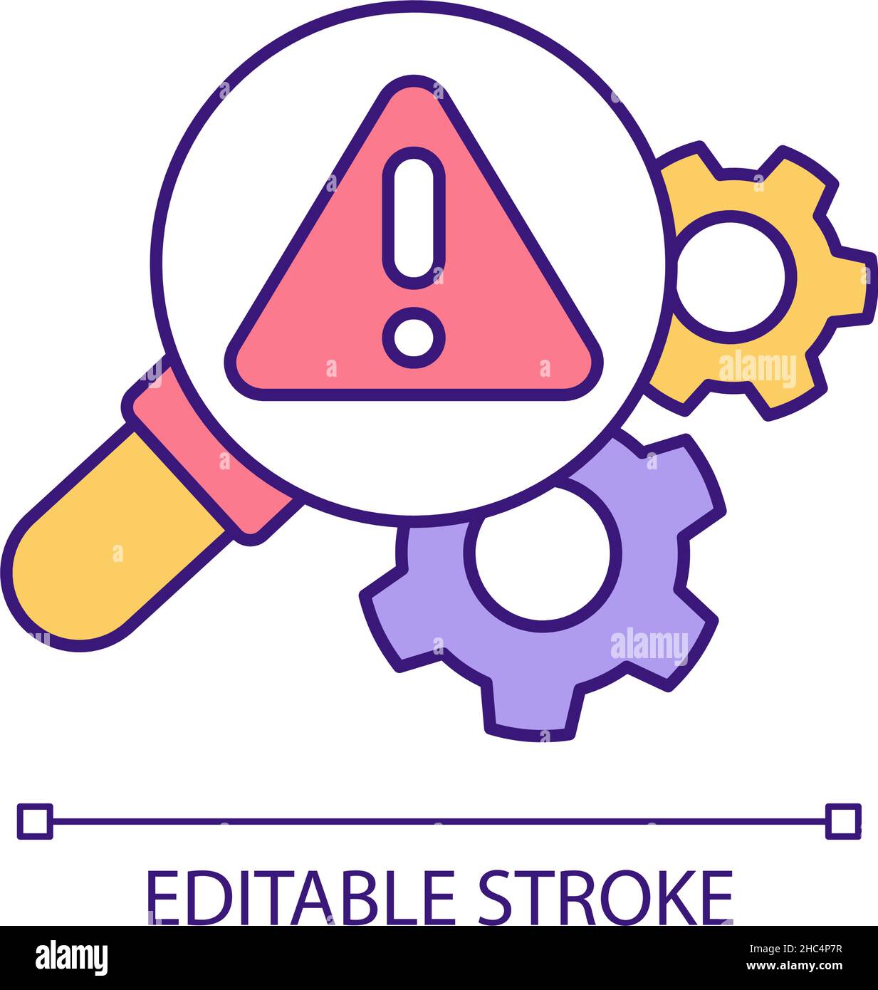 Detecting Errors And Mistakes In Workflow Process Rgb Color Icon Stock 6873