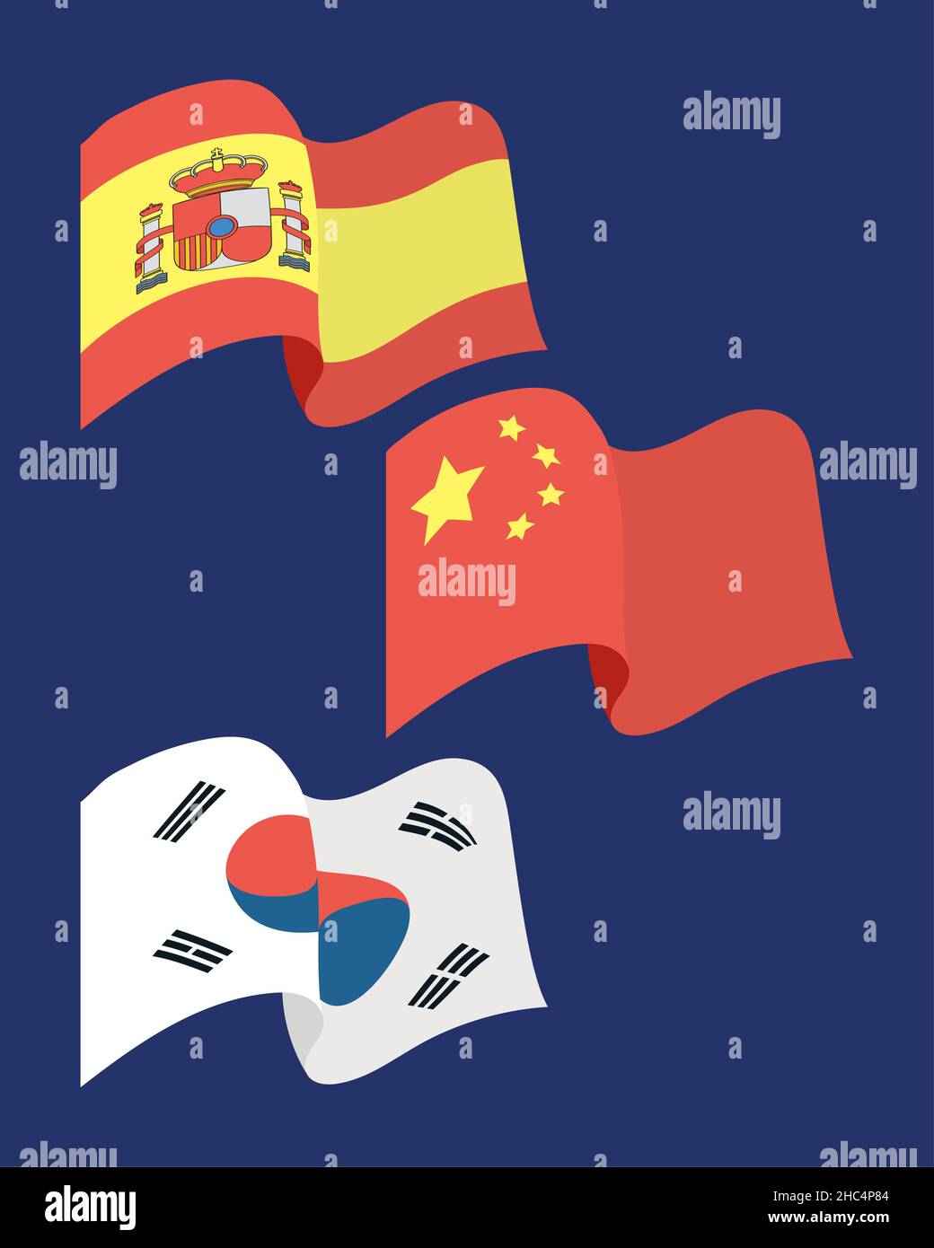 three international flags set icons Stock Vector Image & Art - Alamy