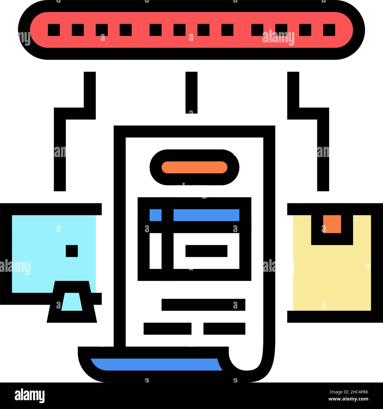 tracking number color icon vector illustration Stock Vector Image & Art ...