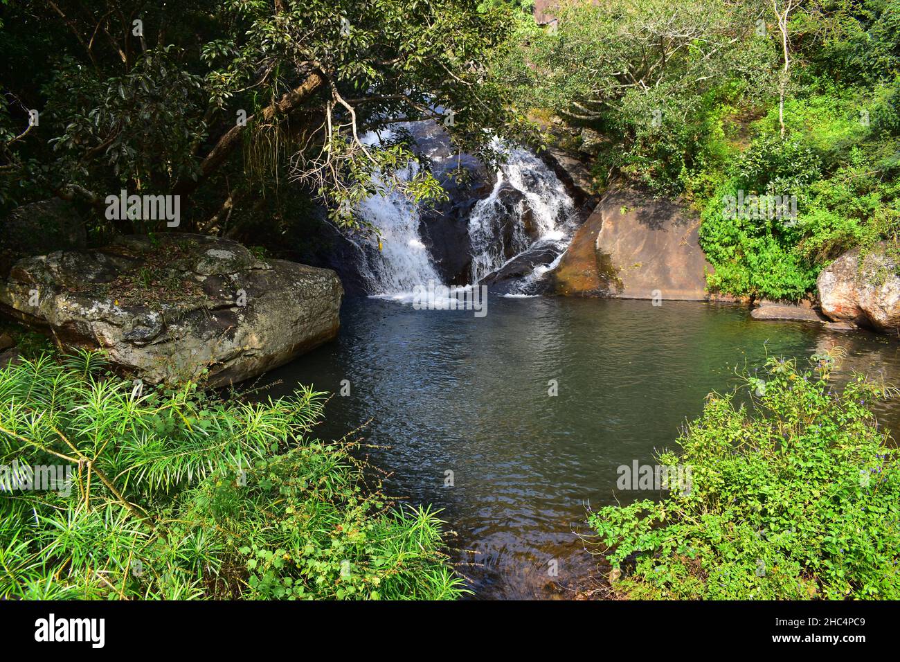 Kannimar Ootru - Triple Waterfalls and Natural Swimming Pools Stock ...