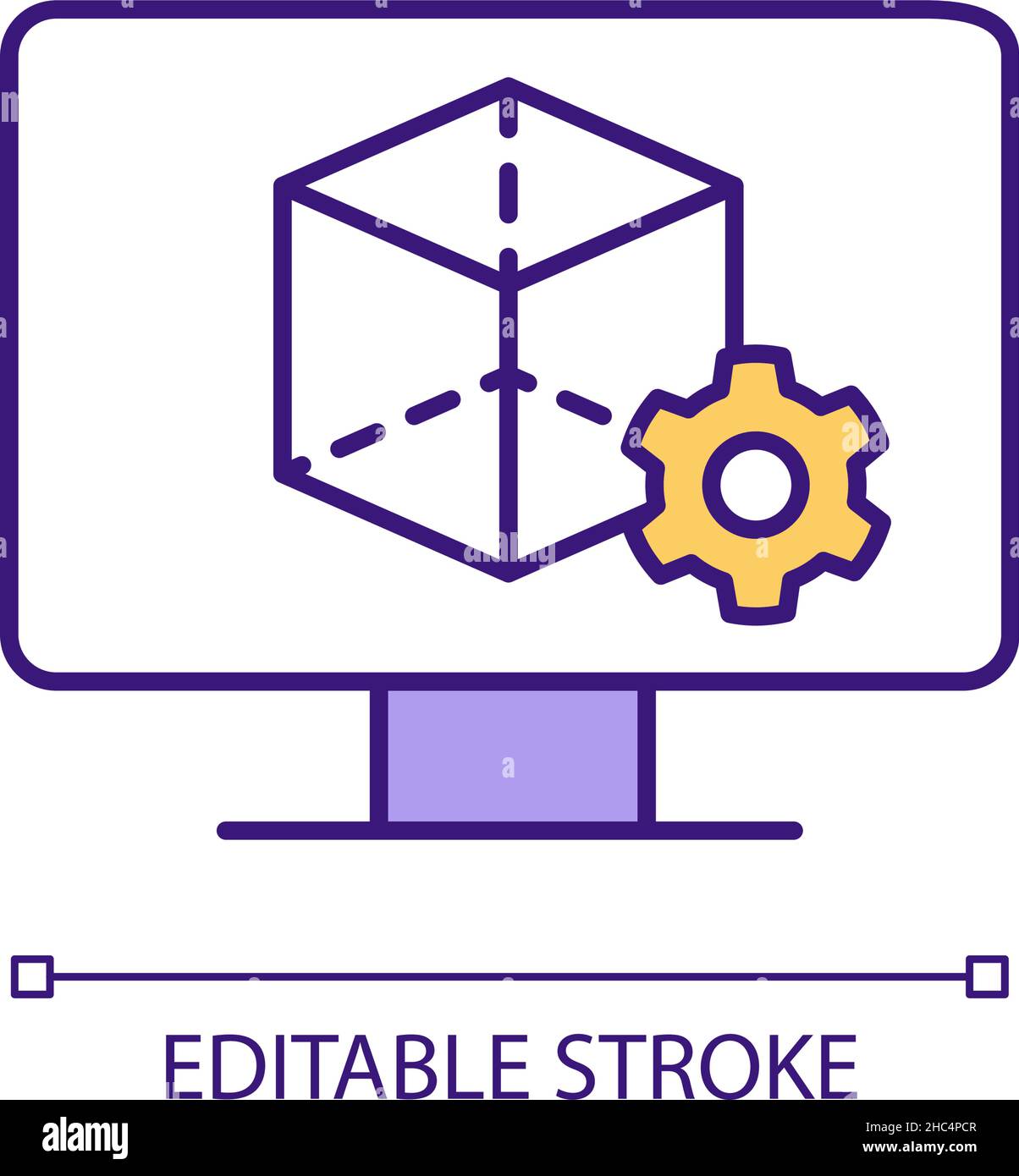 Creating product visual simulation RGB color icon Stock Vector Image ... Creating product visual simulation RGB color icon Stock Vector Image ...