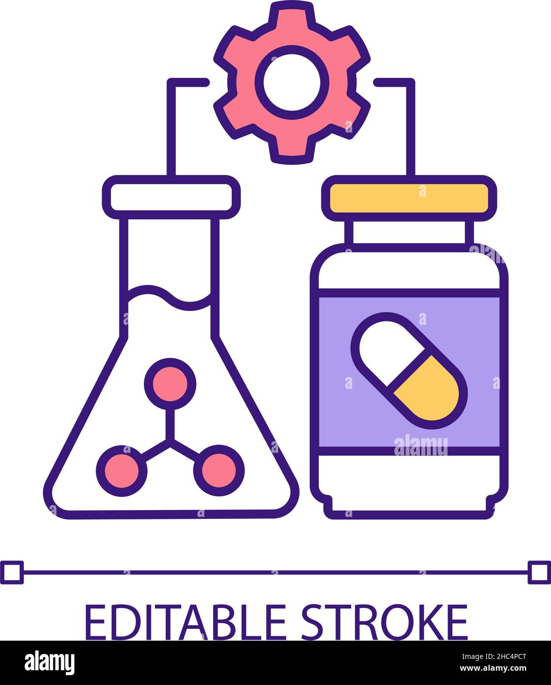Pharmaceutical manufacturing RGB color icon Stock Vector Image & Art ...
