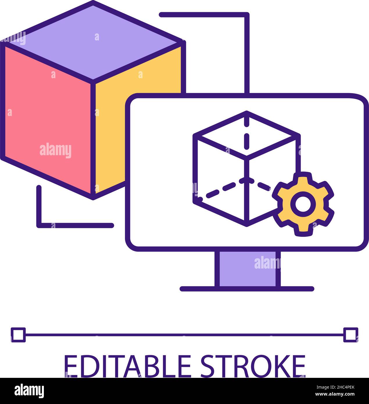 Digital twin in product development RGB color icon Stock Vector Image & Art - Alamy