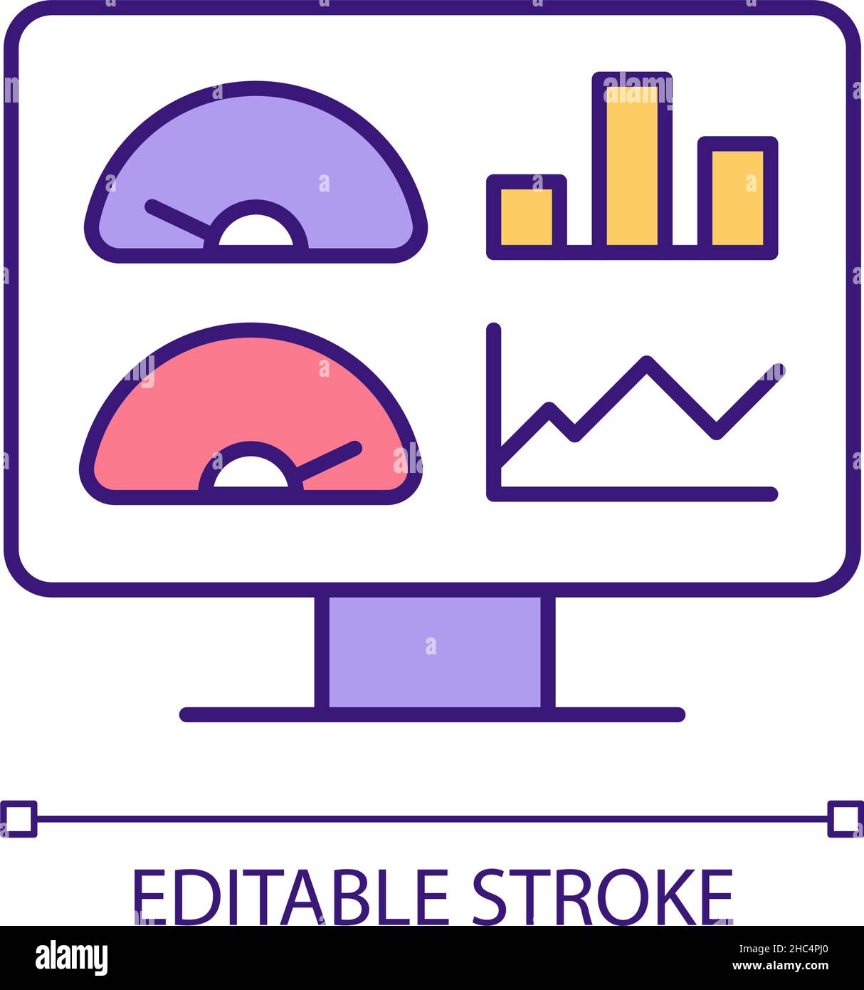 Remote Monitoring Software Rgb Color Icon Stock Vector Image And Art Alamy