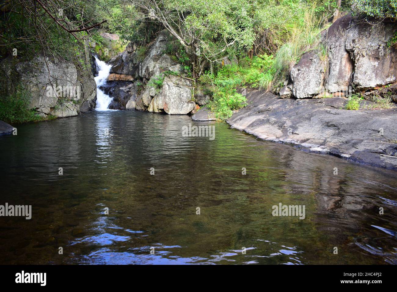Kannimar Ootru - Triple Waterfalls and Natural Swimming Pools Stock ...