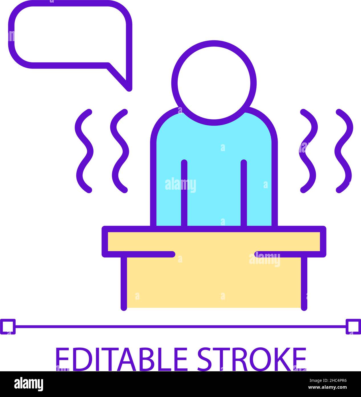 Fear of public speaking RGB color icon Stock Vector Image & Art - Alamy