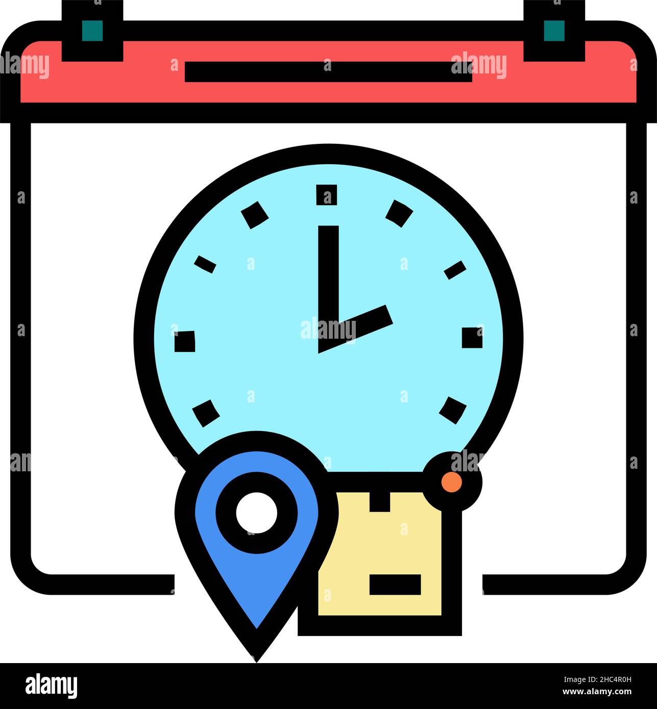 shipping delivery time color icon vector illustration Stock Vector ...