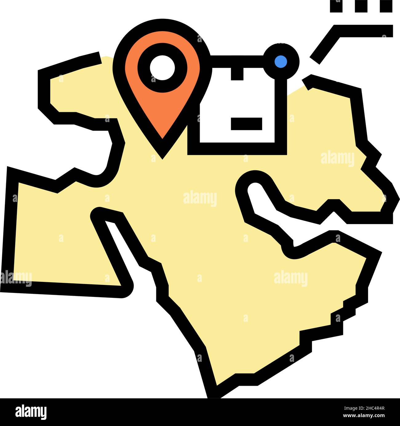middle east shipment tracking color icon vector illustration Stock ...
