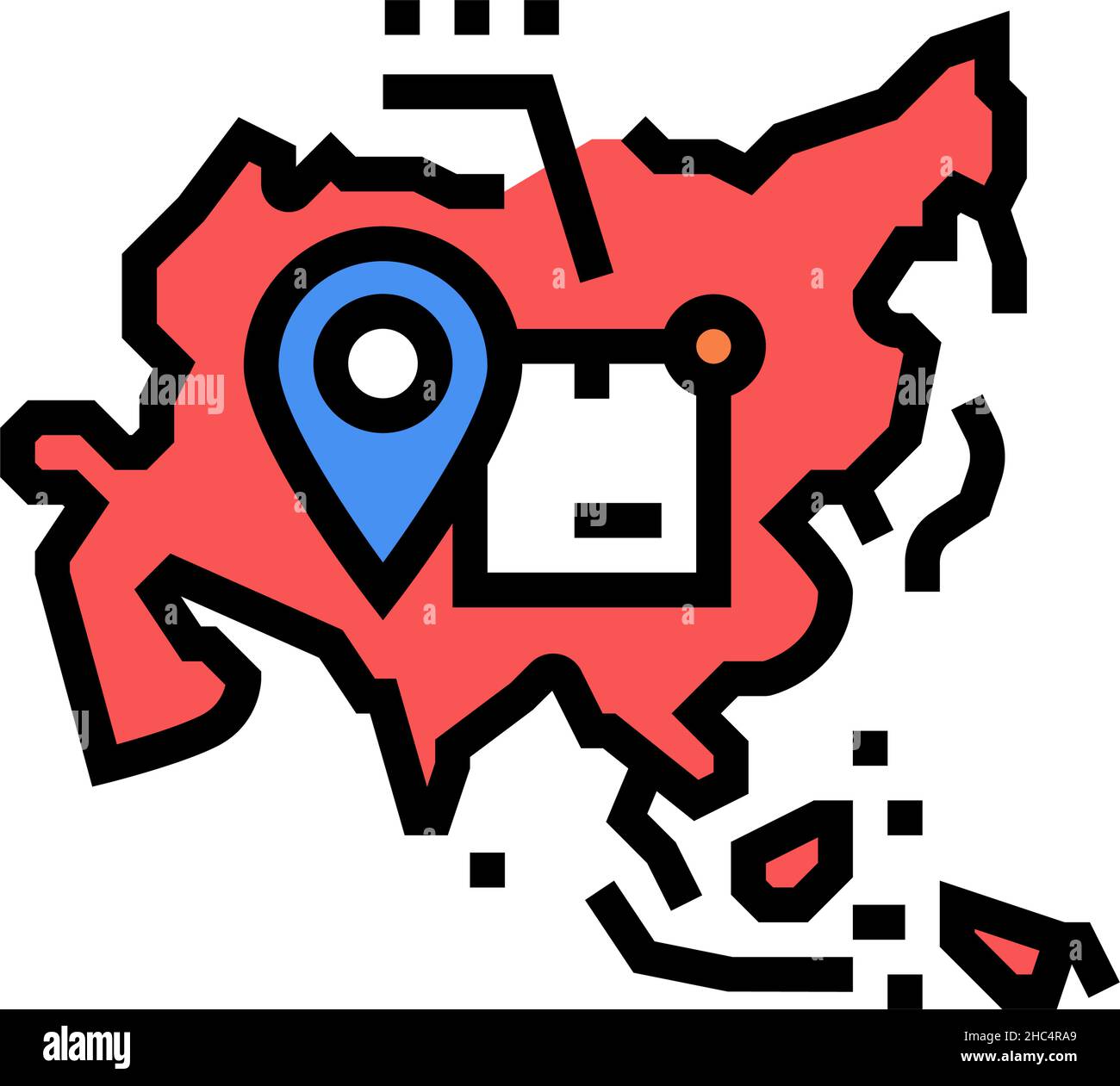 asia shipment tracking color icon vector illustration Stock Vector ...