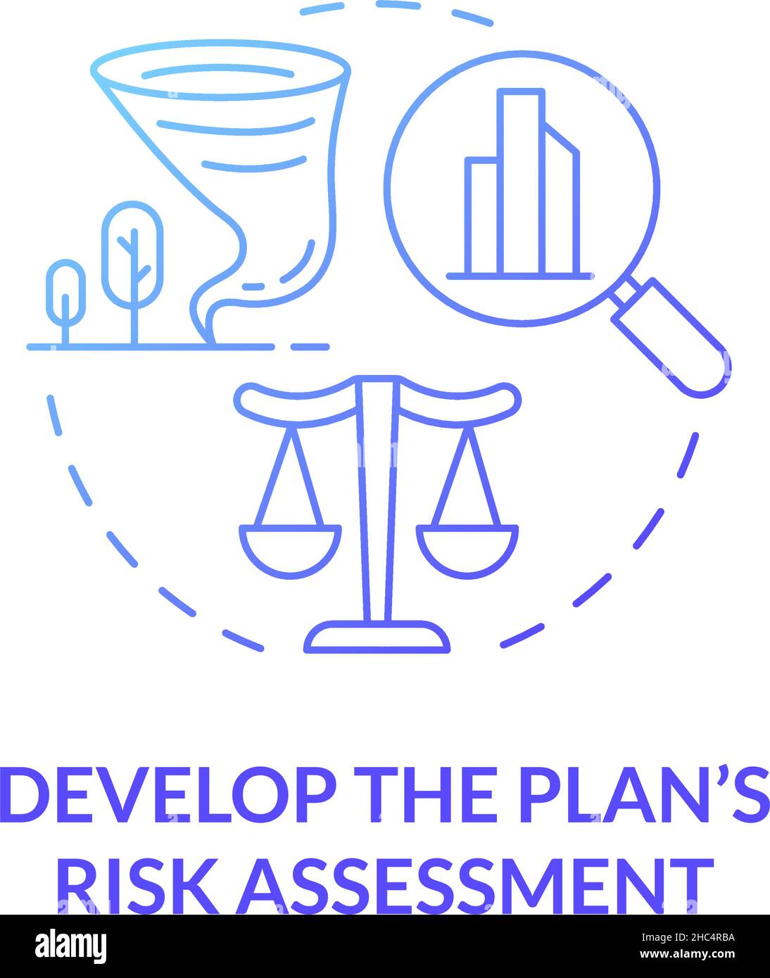 Develop plan risk assessment blue gradient concept icon Stock Vector ... Develop plan risk assessment blue gradient concept icon Stock Vector ...