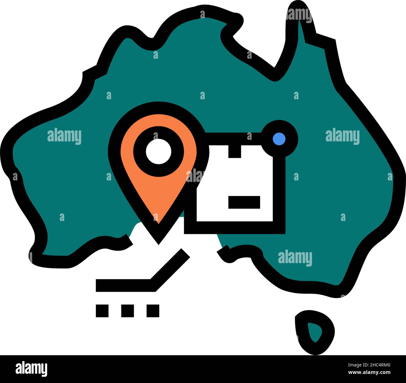 australia shipment tracking color icon vector illustration Stock Vector ...