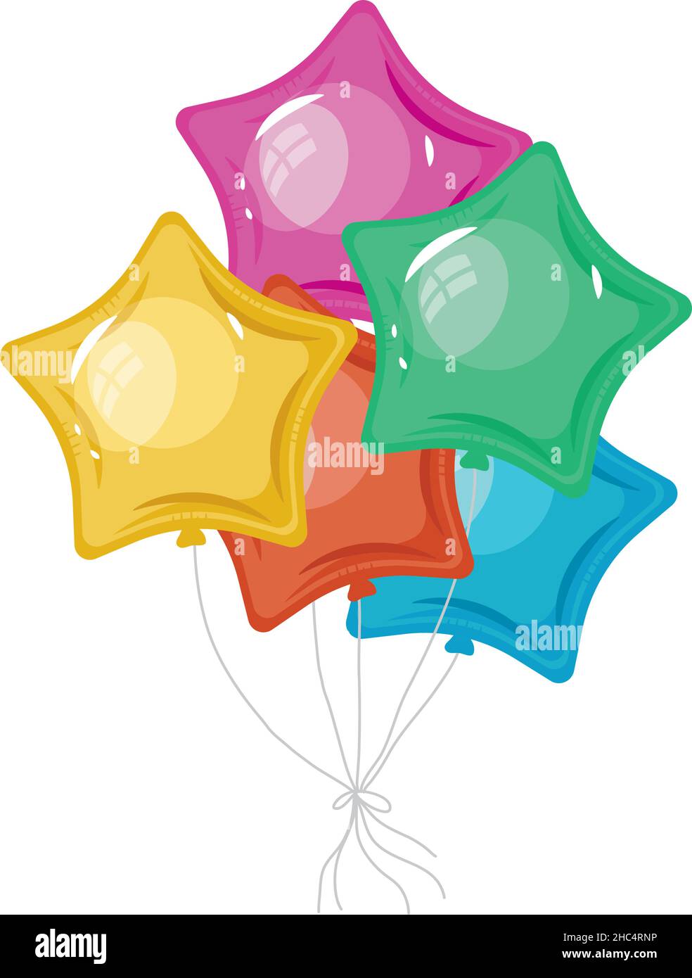 colors stars balloons helium floating Stock Vector Image & Art - Alamy