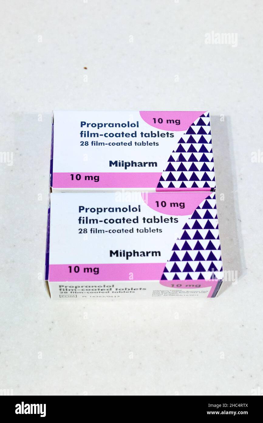 Propranolol, a beta blocker, often used in the treatement of high blood ...