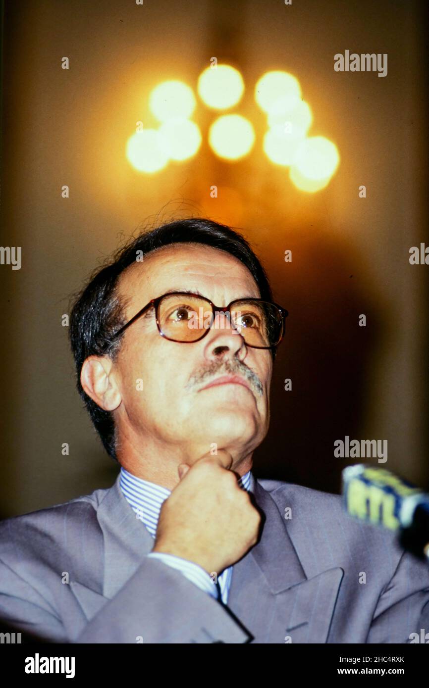 Archives 90ies: Henri Nallet, French Keeper of the Seals, attends ...