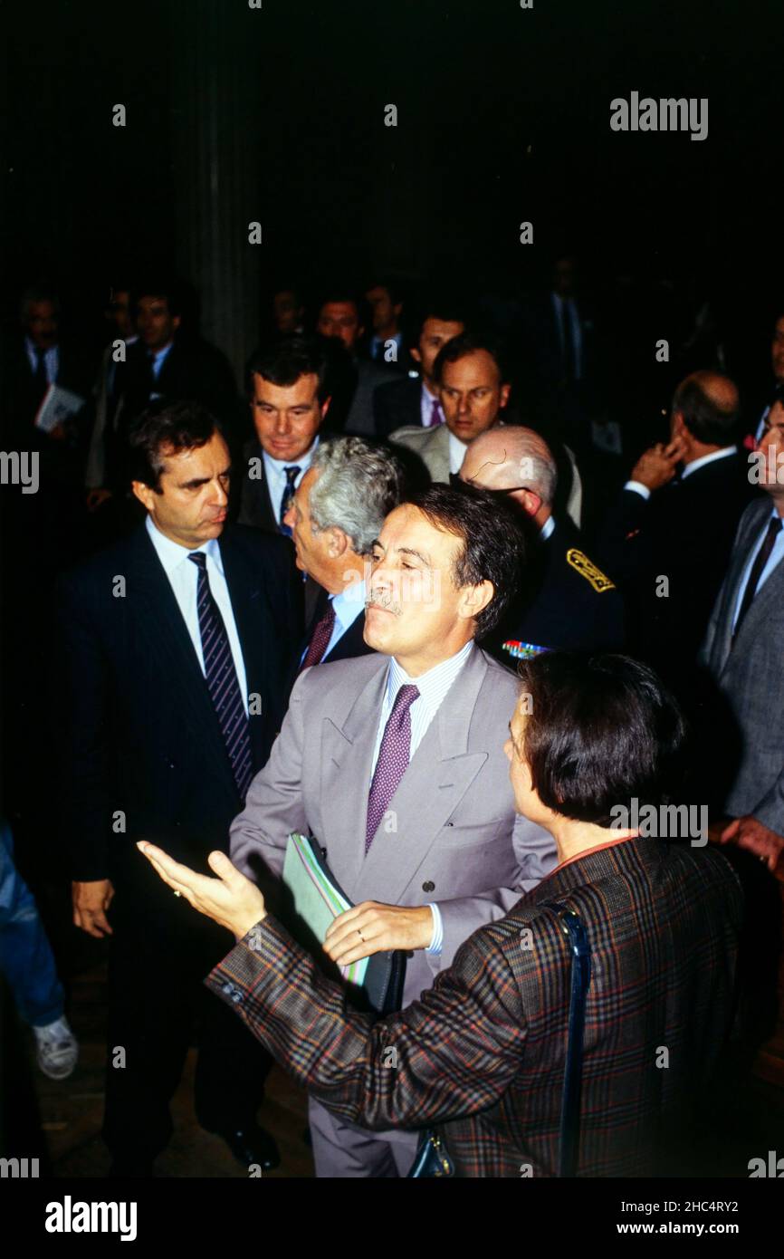 Archives 90ies: Henri Nallet, French Keeper of the Seals, attends ...