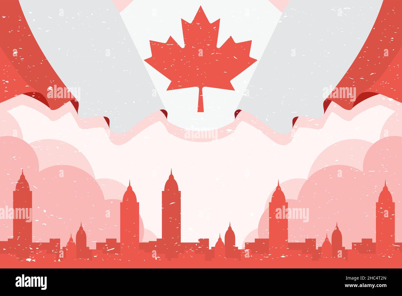 canadian flag in cityscape scene Stock Vector Image & Art - Alamy