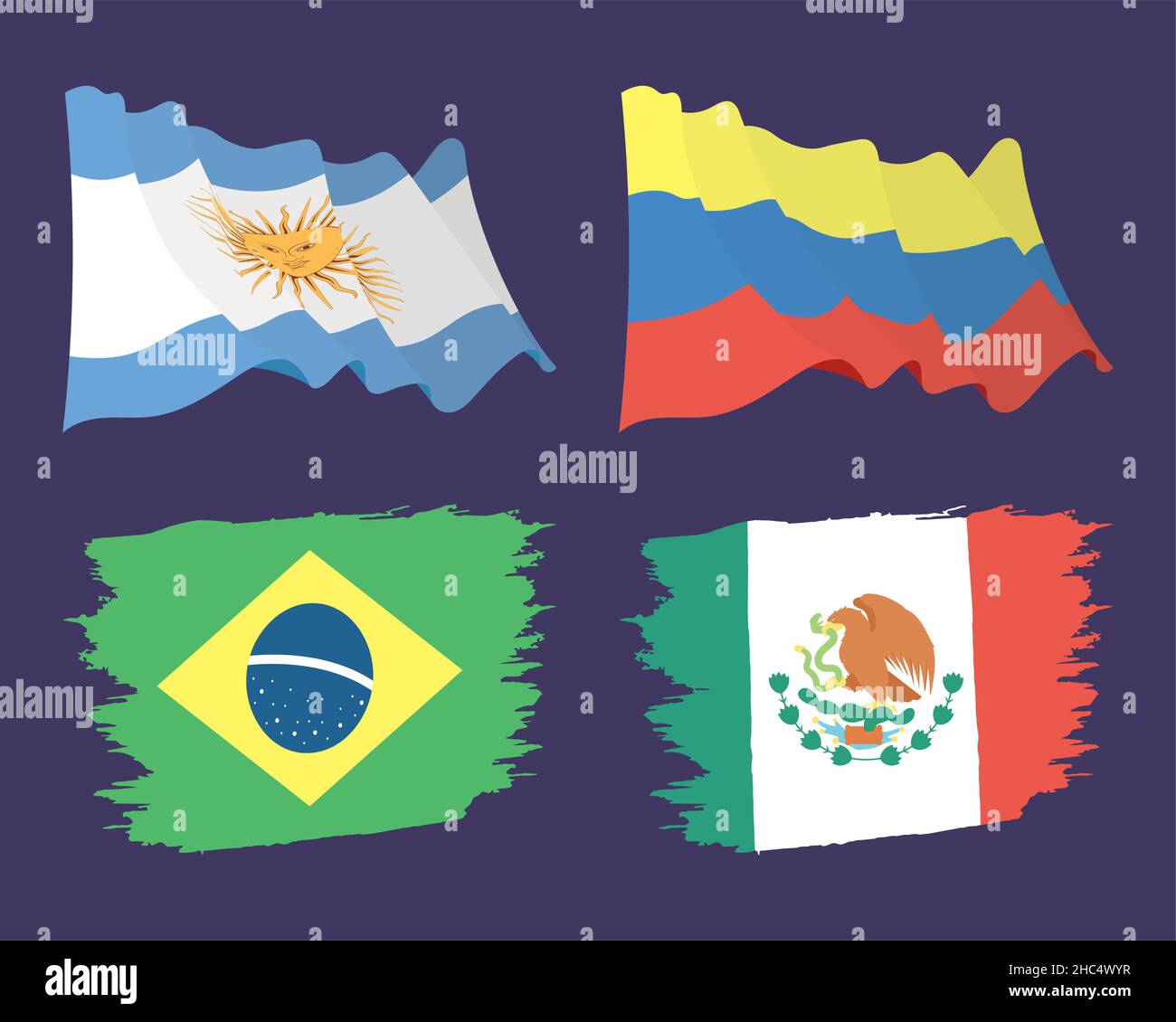 Four nations flags Stock Vector Images - Alamy