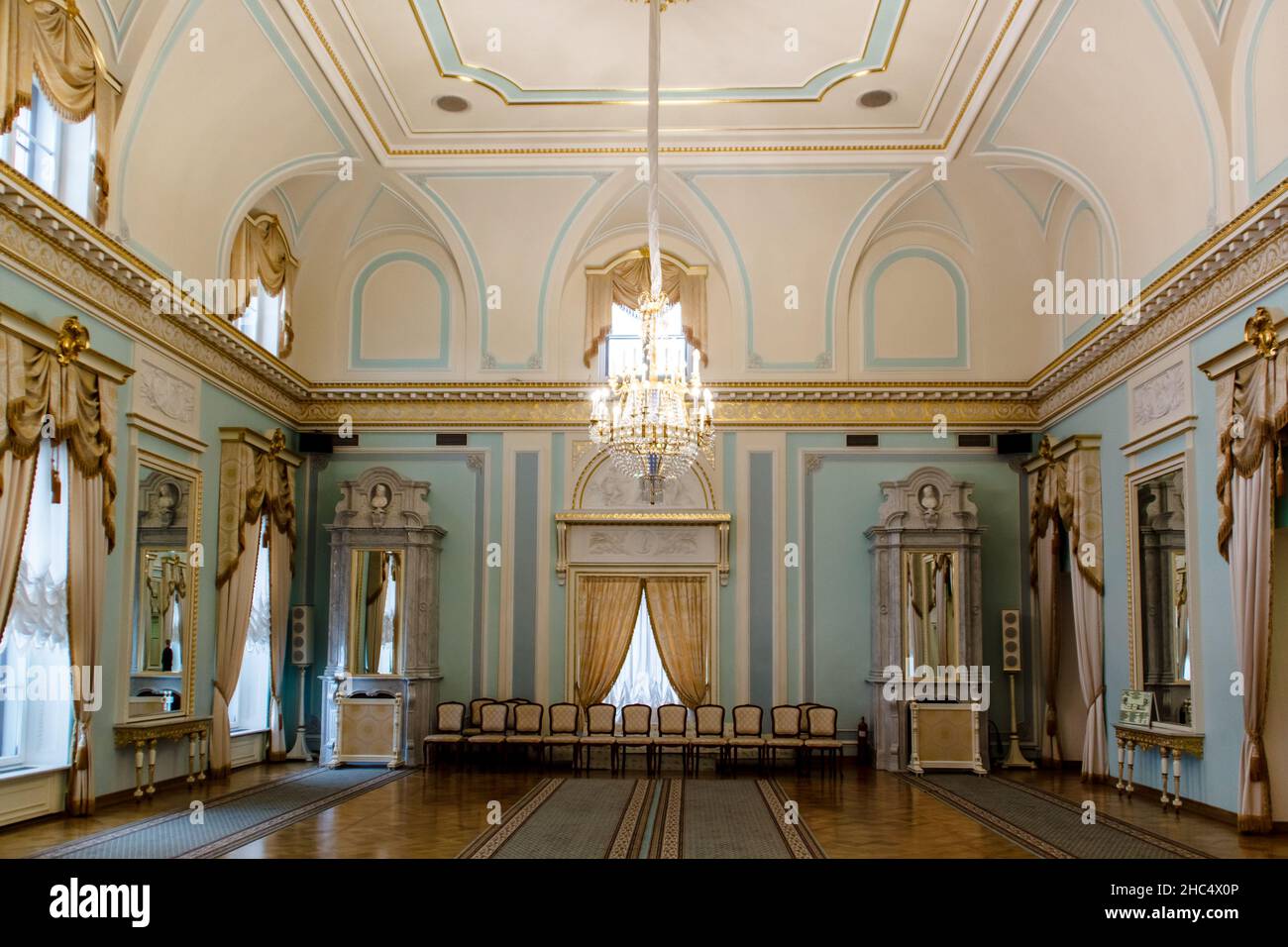 Saint Petersburg, Russia - December, 12, 2021: Interior of the Blue ...