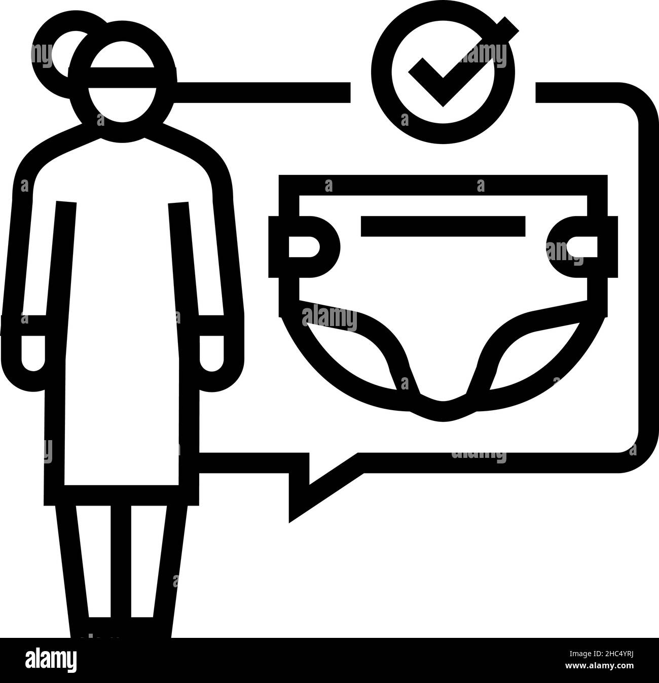 changing diapers line icon vector illustration Stock Vector Image & Art ...