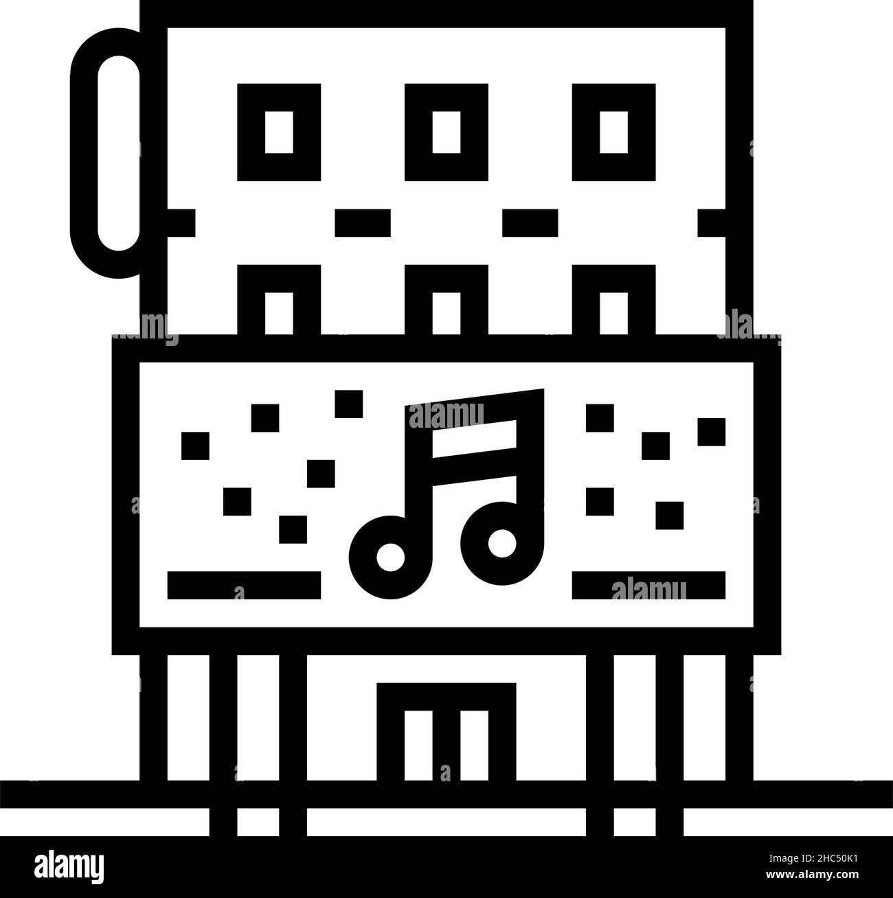 club building line icon vector illustration Stock Vector Image & Art ...