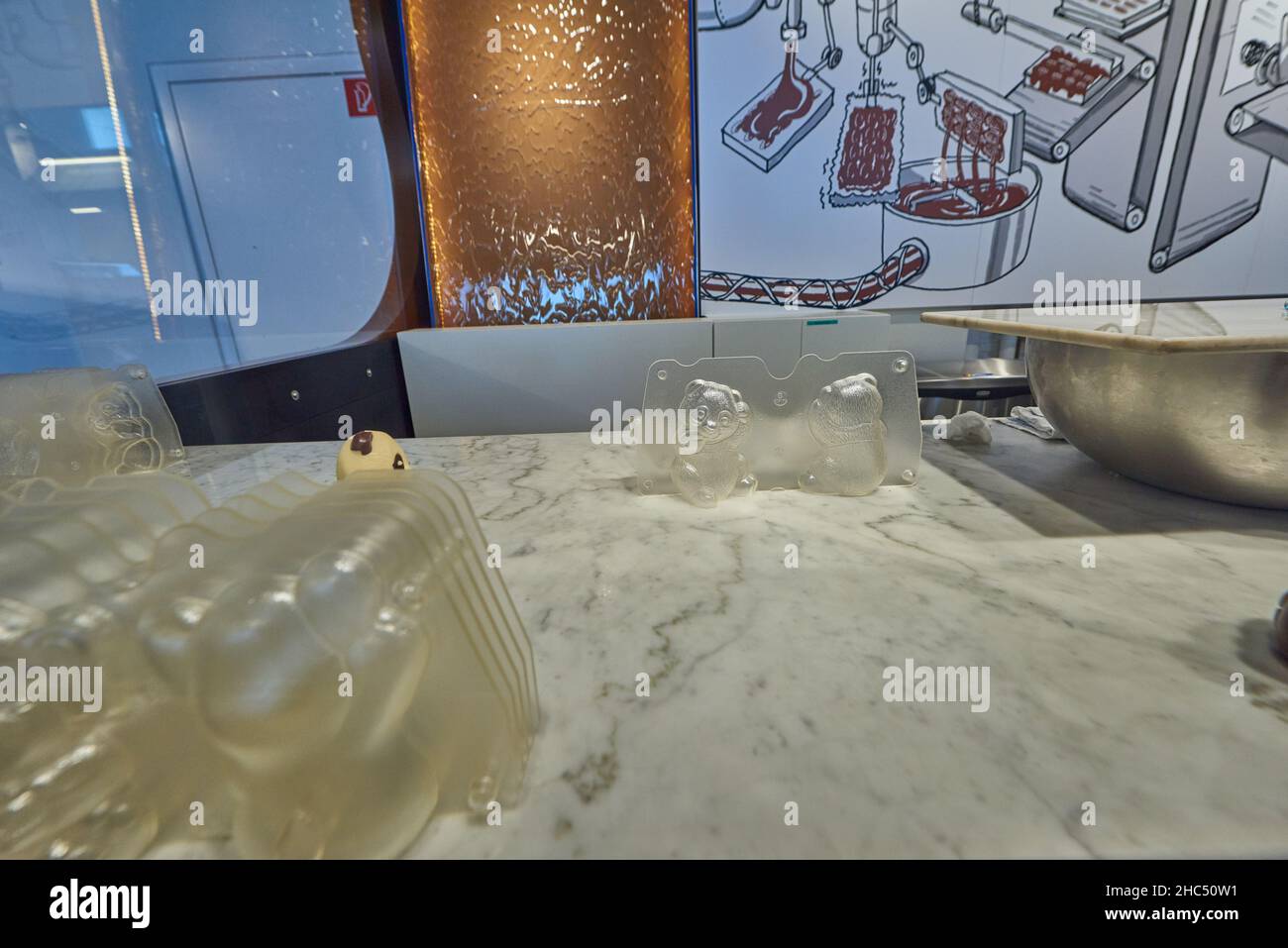 Visiting Maison Cailler chocolate museum in Broc, Switzerland Stock ...