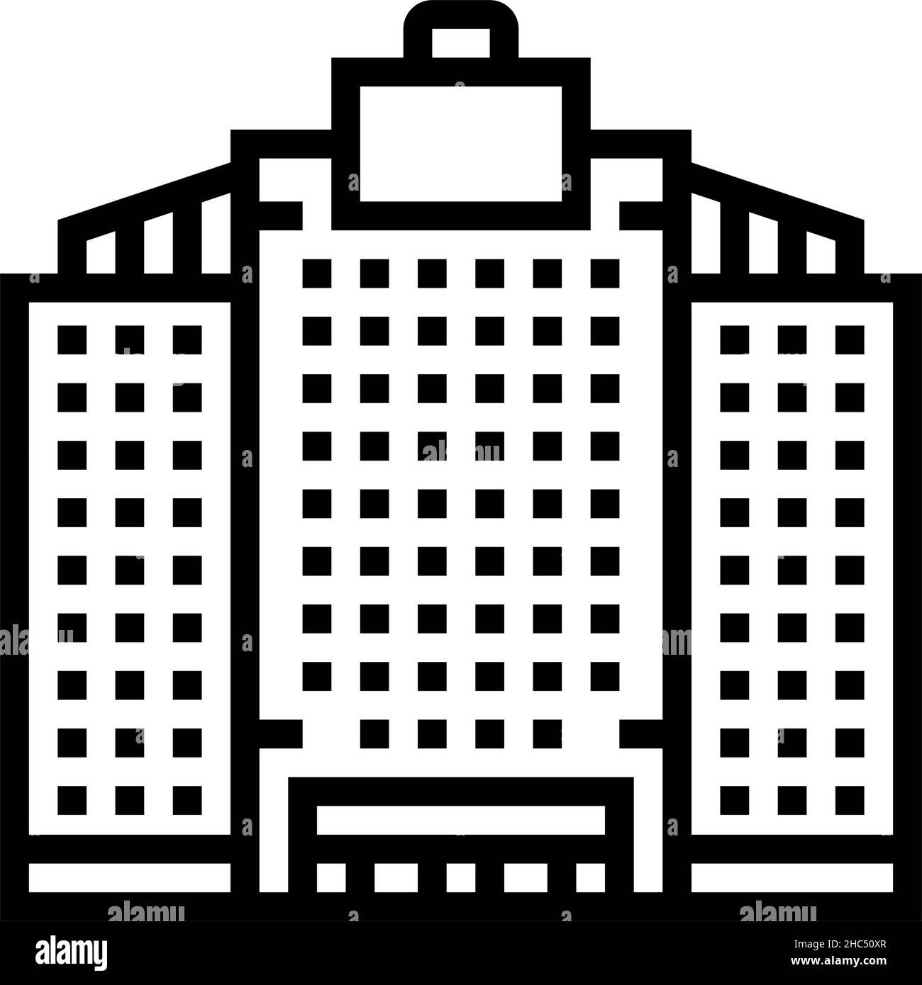 office skyscraper building line icon vector illustration Stock Vector ...