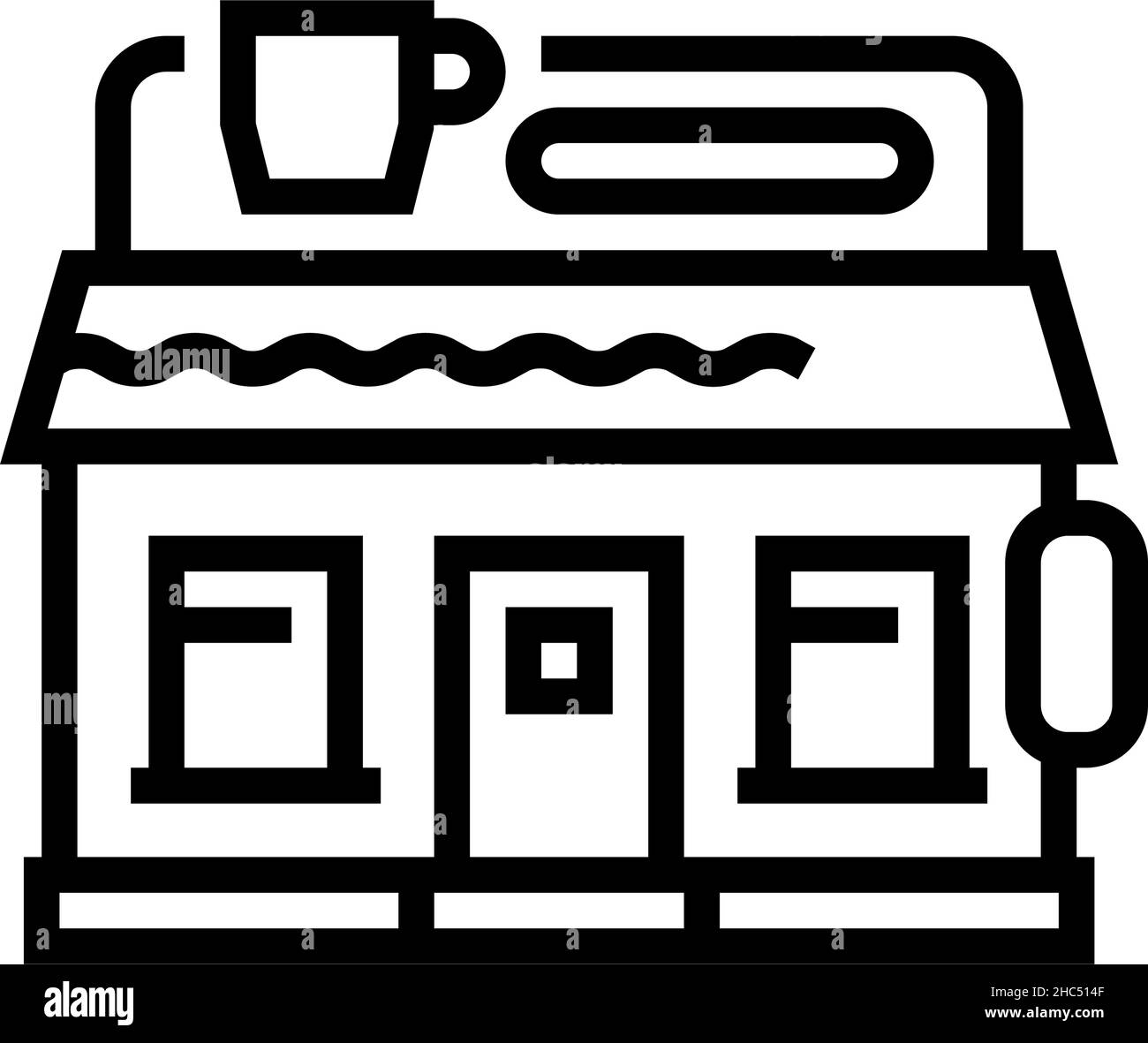 Coffee shop sign exterior Black and White Stock Photos & Images - Alamy