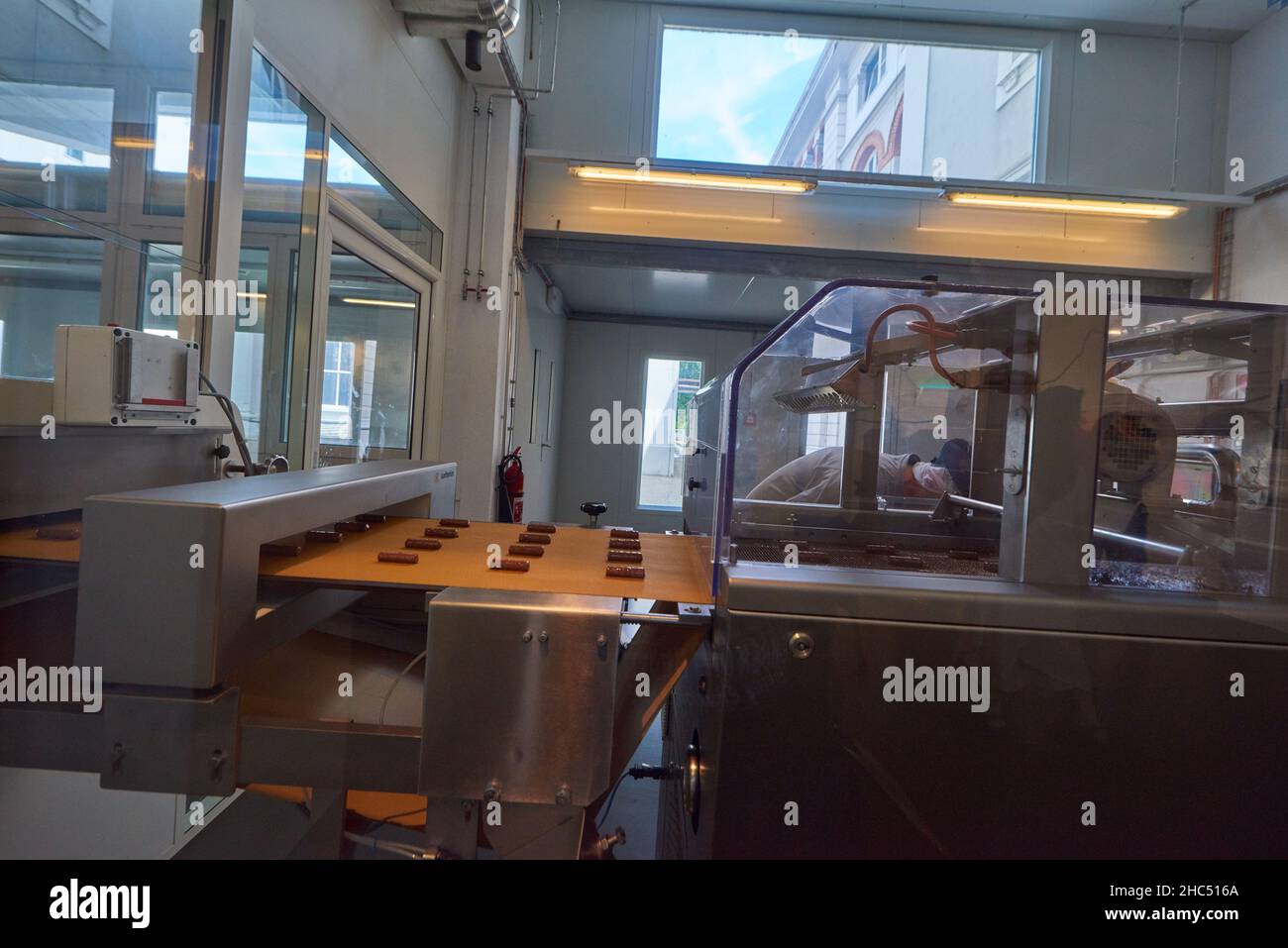 Visiting Maison Cailler chocolate museum in Broc, Switzerland Stock ...