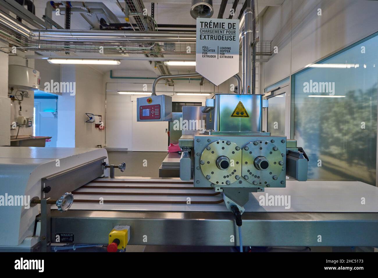 Visiting Maison Cailler chocolate museum in Broc, Switzerland Stock ...