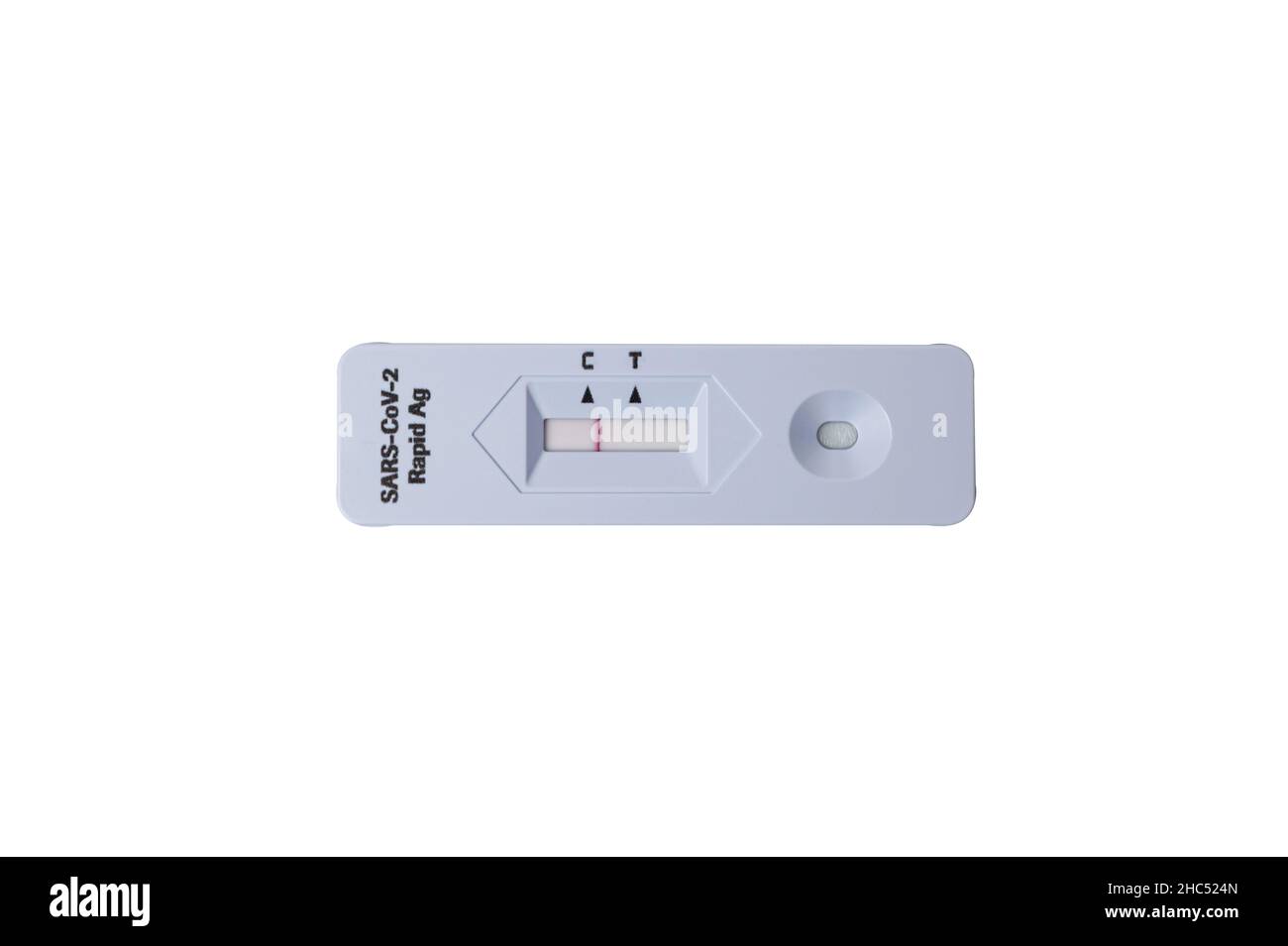 Negative result of Covid-19, Coronavirus rapid antigen test kit with ...