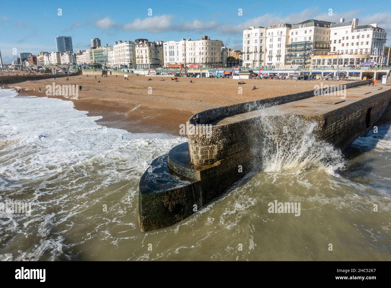 Brighton seafront waves hi-res stock photography and images - Alamy