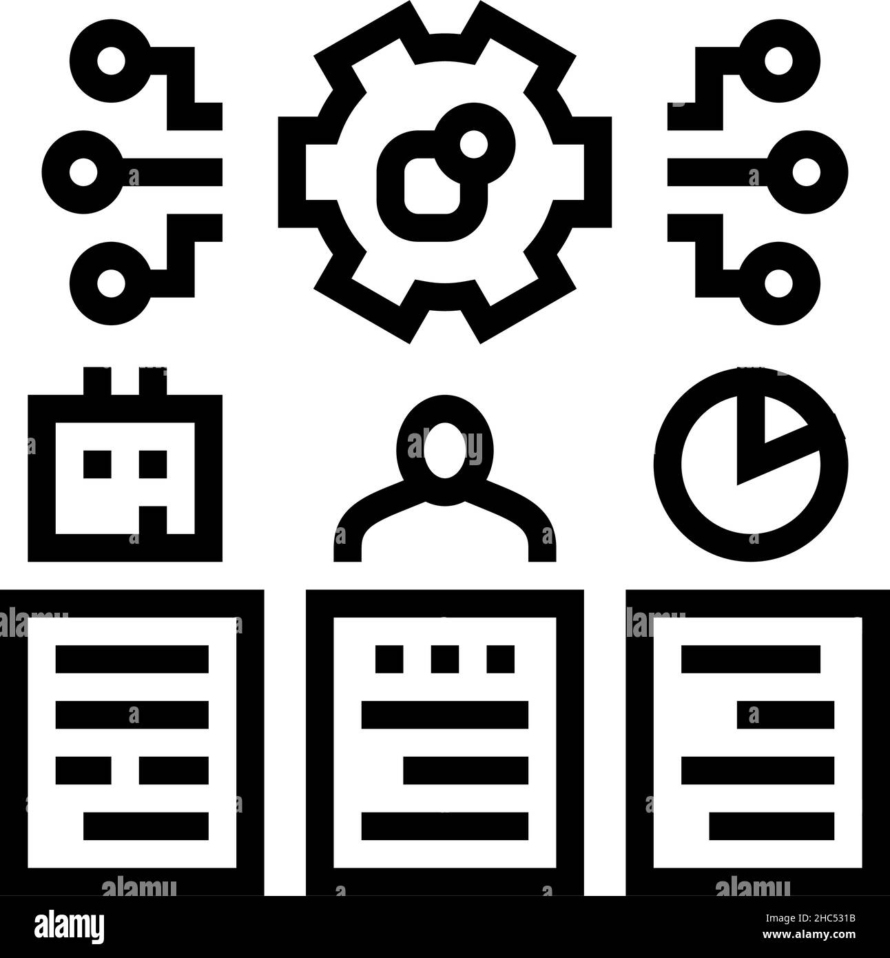 management tasks line icon vector illustration Stock Vector Image & Art ...