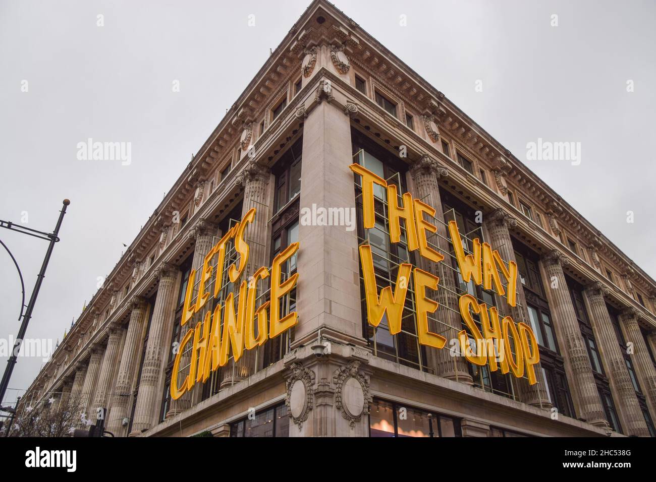 Selfridges flagship store on Oxford Street. London, UK 24th December ...